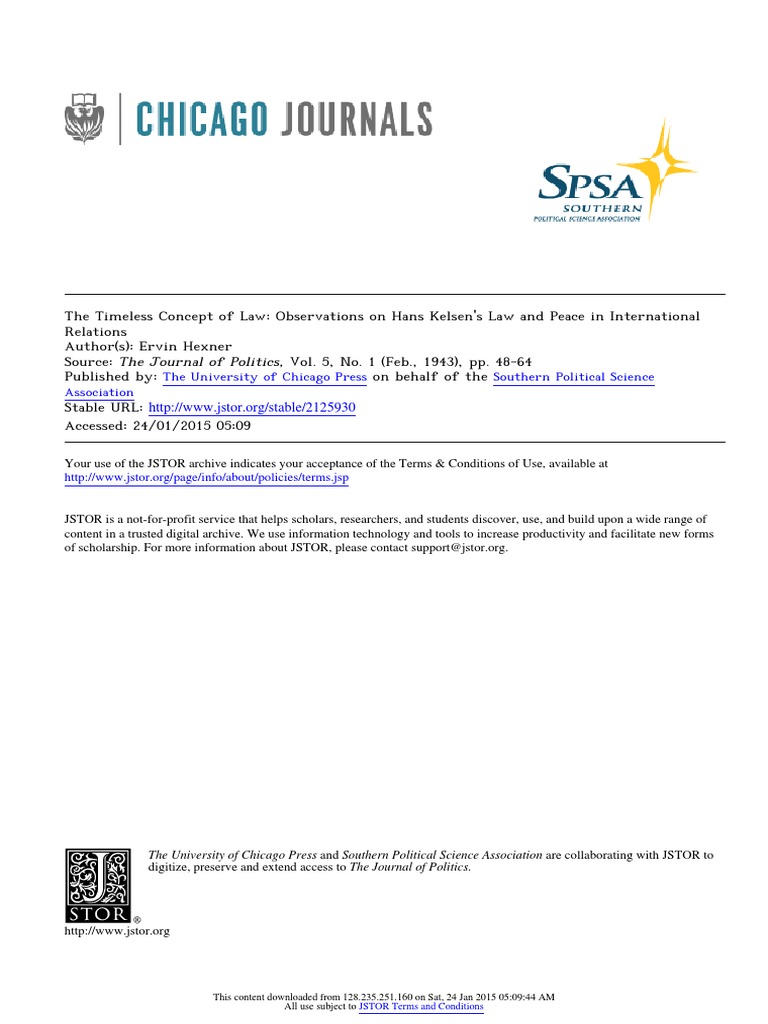 The University of Chicago Press Southern Political Science Association ...