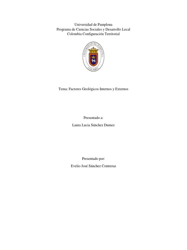 Factores Geologicos Internos y Externos | PDF | Ciencias fisicas ...