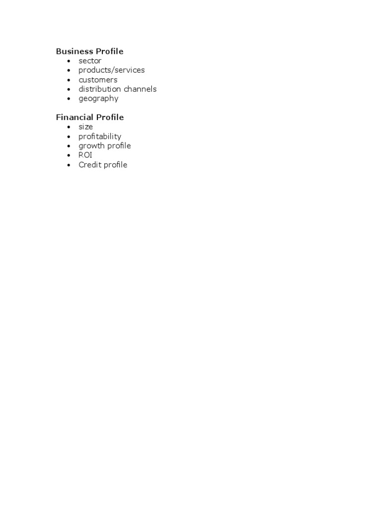 Business Profile | PDF