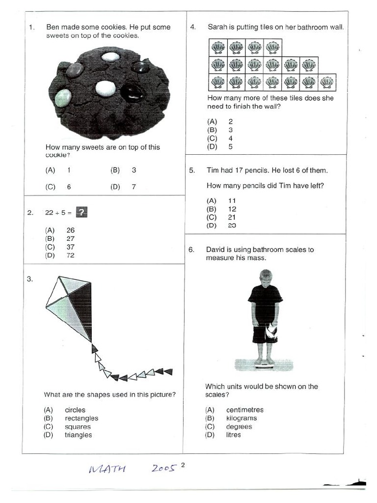2005 ICAS Mathematics Paper A | PDF