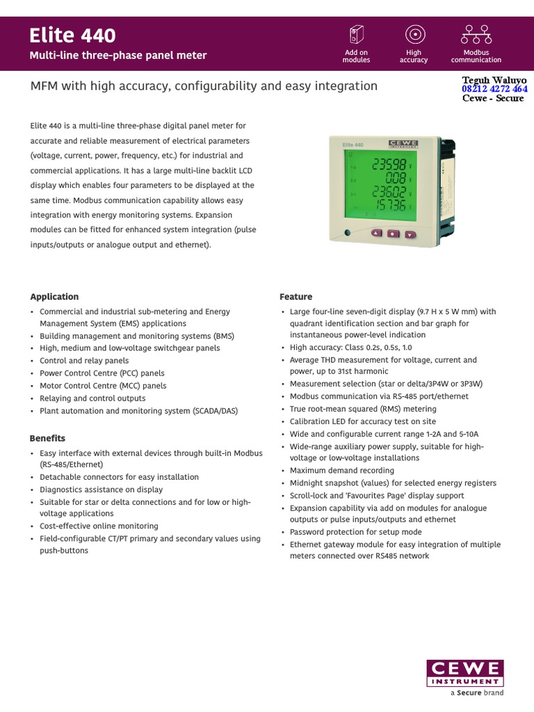 Elite 440: MFM With High Accuracy, Configurability and Easy Integration ...