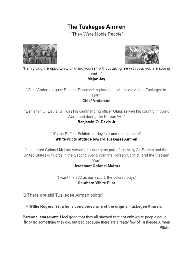 The Tuskegee Airmen 1 | PDF