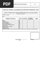 Formato Entrega de EPPS | PDF