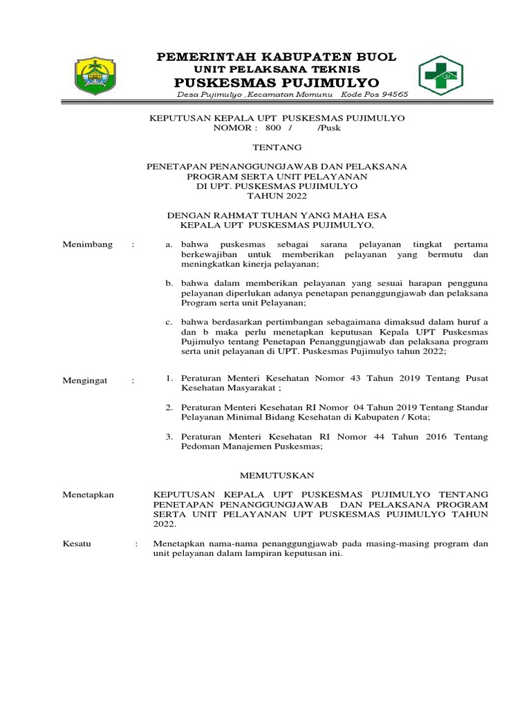 SK PJ PKM PUJIMULYO Fix | PDF