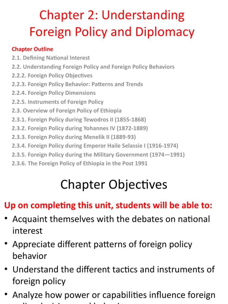 Ethiopian Foreign Policy Overview | PDF | Ethiopia | Diplomacy