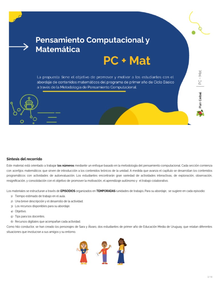 Pensamiento Computacional-Matemática | PDF | Scratch (lenguaje de ...