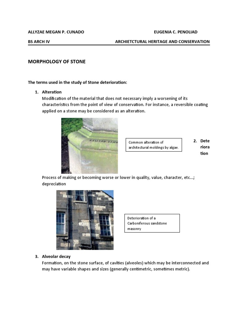 Morphology of Stone | PDF | Rock (Geology) | Limestone