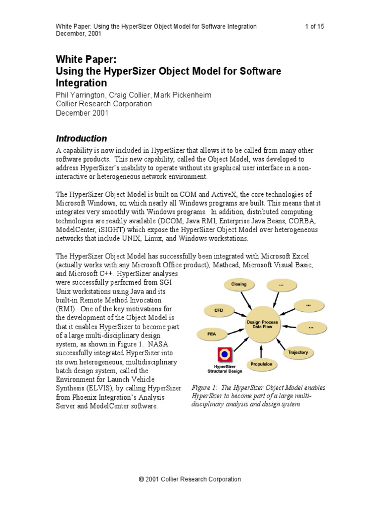 wp01 Using The Hypersizer Object Model For Software Integration | PDF ...