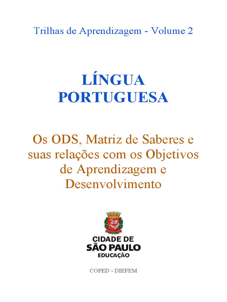 OADs - Trilhas 2 - Língua Portuguesa | PDF | Aprendizado | Conhecimento