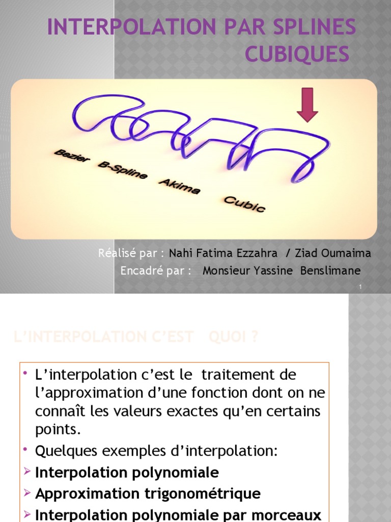 Interpolation par Splines Cubiques | PDF | Spline | Interpolation