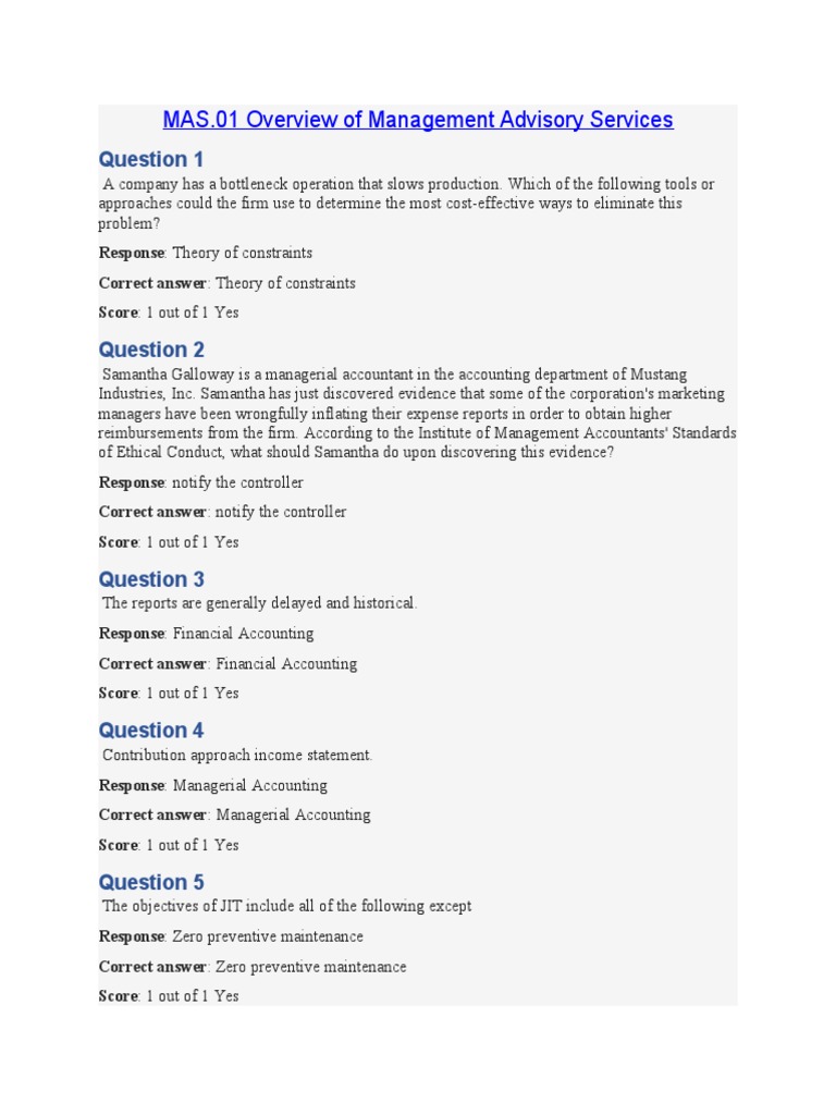 Mas Drills Weeks 1-7 & Diagnostic | PDF | Management Accounting | Inventory