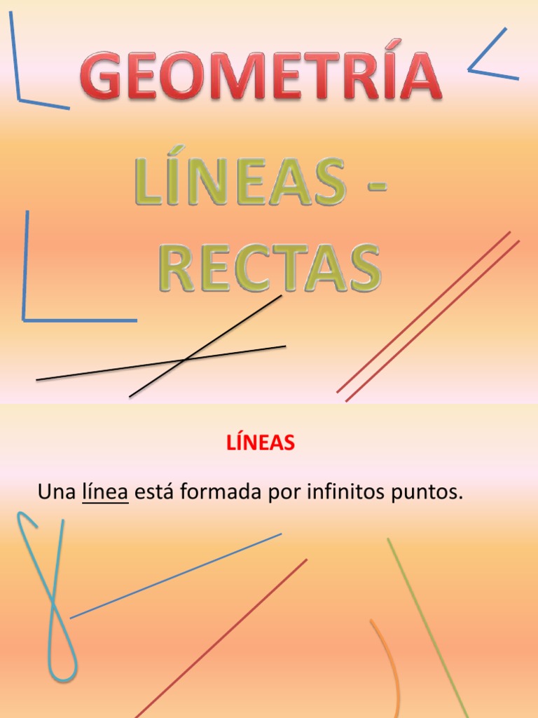 Tipos de Líneas Rectas en Geometría | PDF