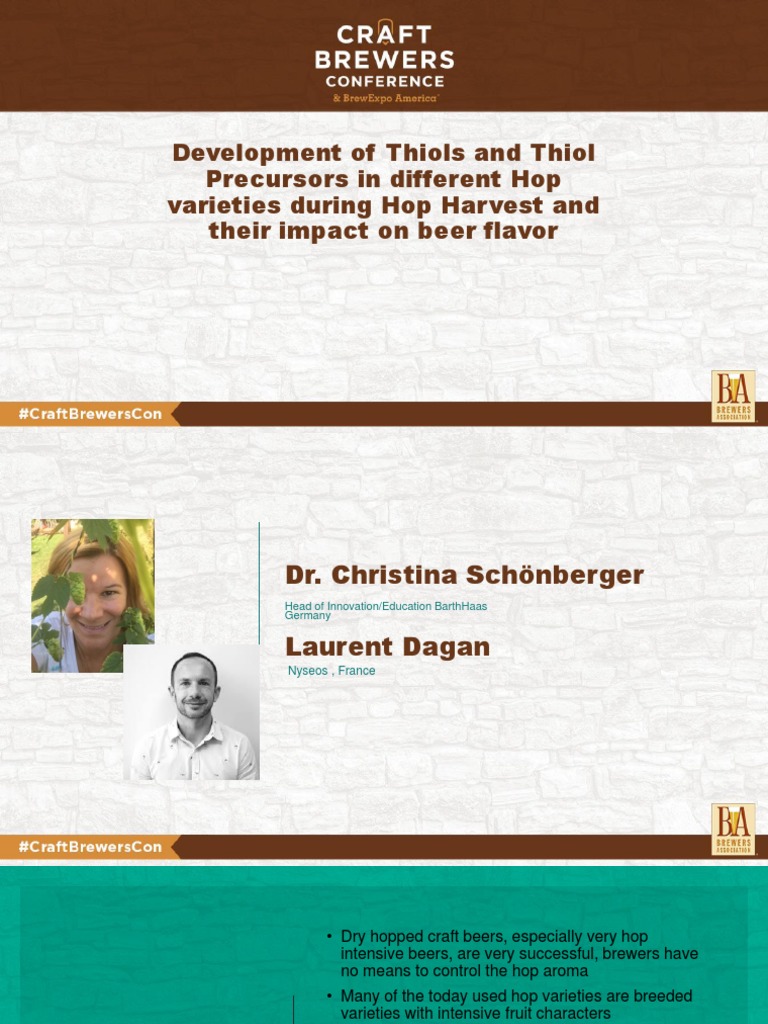 Thiols and Thiol Precursors in Different Hop Varieties | PDF | Brewing ...