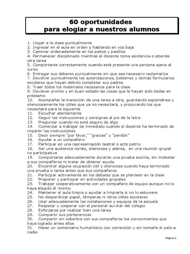 Elogios para Los Alumnos | PDF | Crecimiento personal y profesional