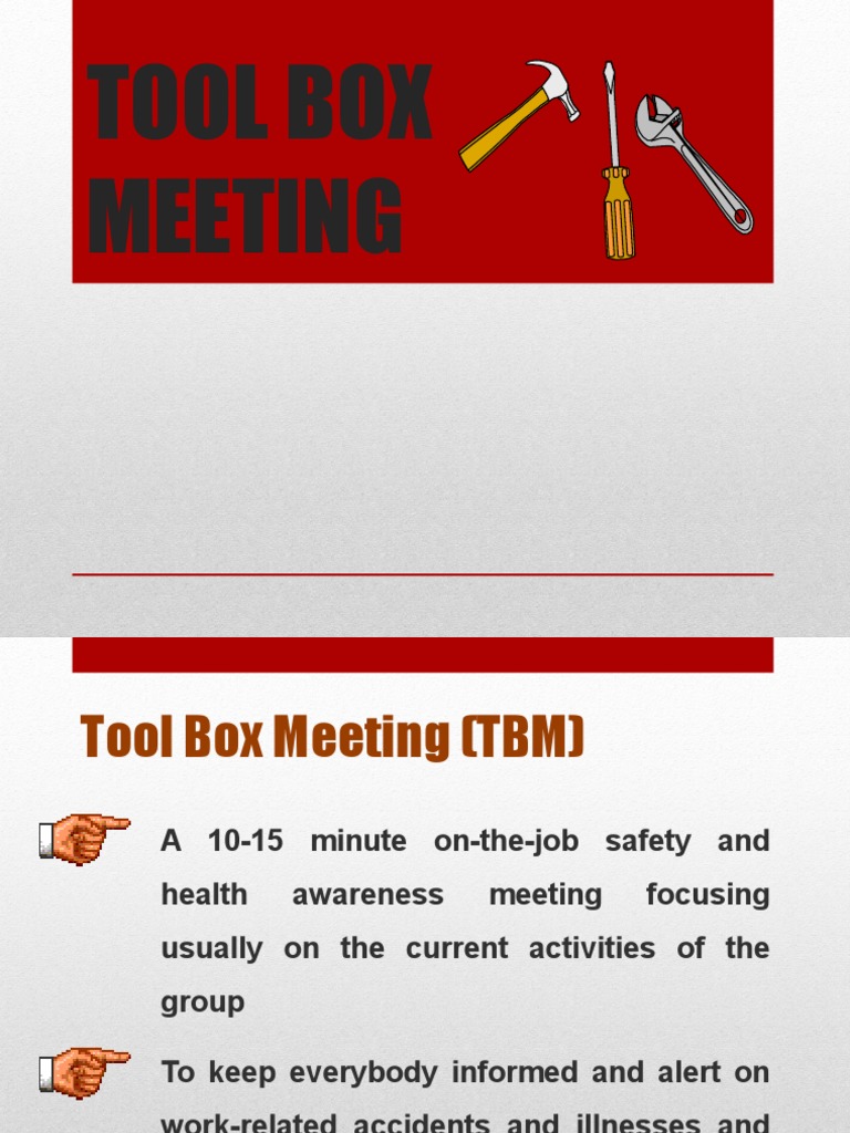 RDC 9 Tool Box Meeting | PDF