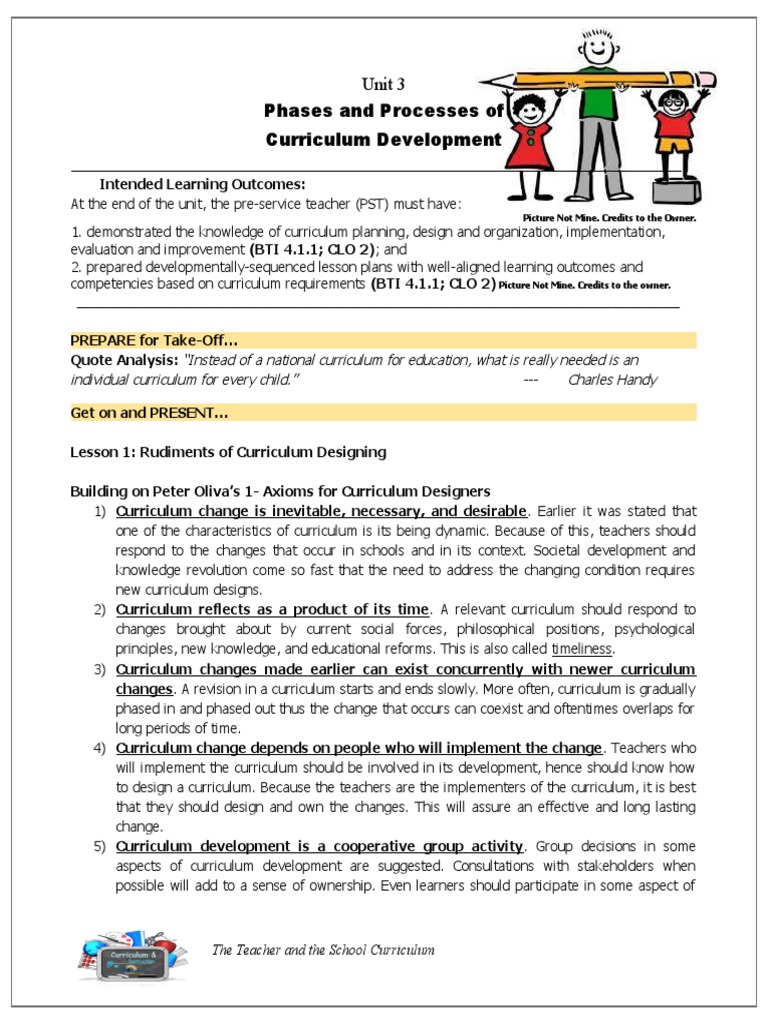 Unit 3 Phases and Processes of Curriculum Development | PDF ...