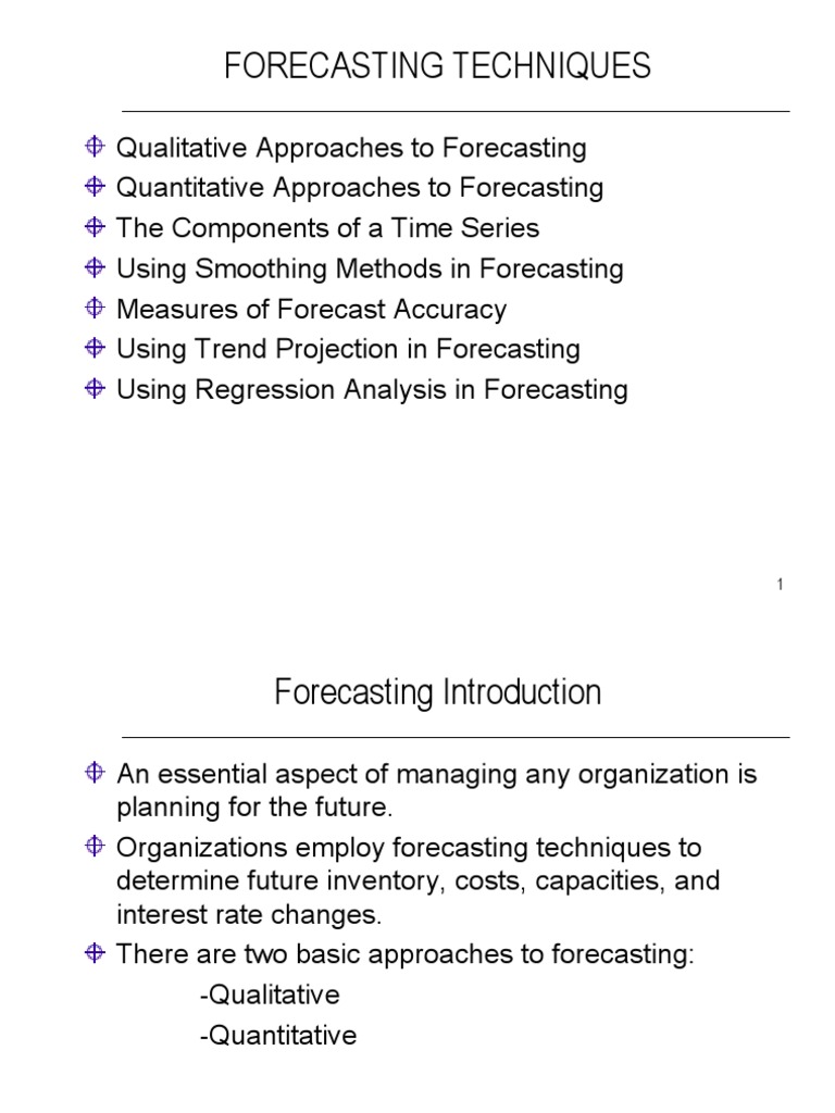 Forecasting Techniques Guide | PDF | Forecasting | Moving Average