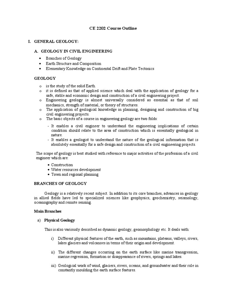 I. Geology in Civil Engineering | Download Free PDF | Geology | Rock ...