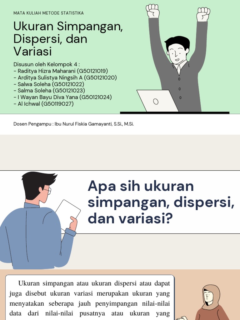 Kelompok 4 - Ukuran Simpangan, Dispersi, Dan Variasi | PDF