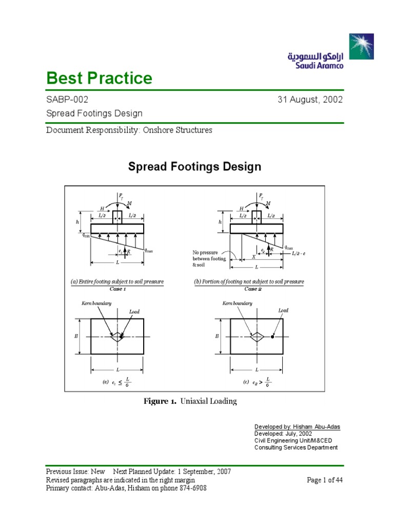 Best Practice: Spread Footings Design | PDF | Geotechnical Engineering ...
