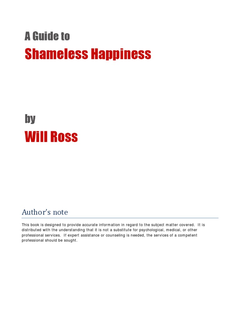 A Guide To Shameless Happiness | PDF | Anger | Emotions
