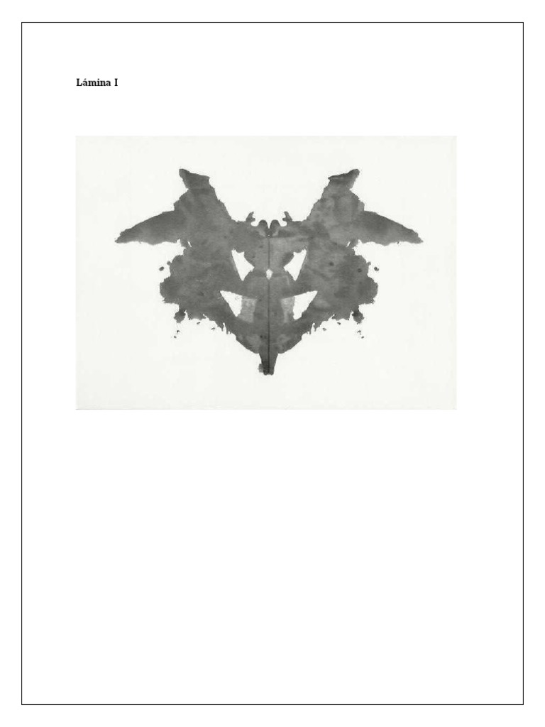 Láminas Rorschach. | PDF