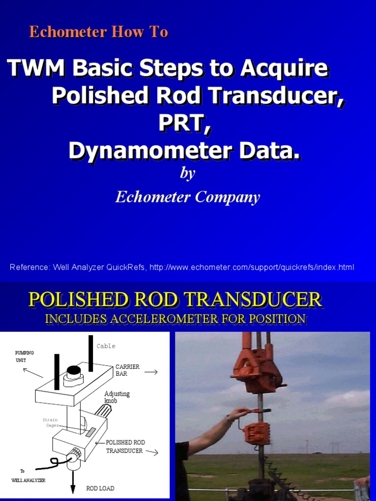Setting Up a Polished Rod Transducer for Dynamometer Data Acquisition | PDF | Electricity ...