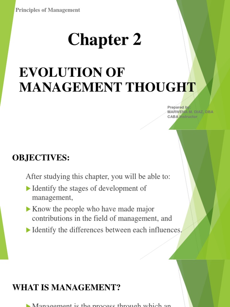 Chapter 2 Evolution of Management Thought | PDF | System | Motivational