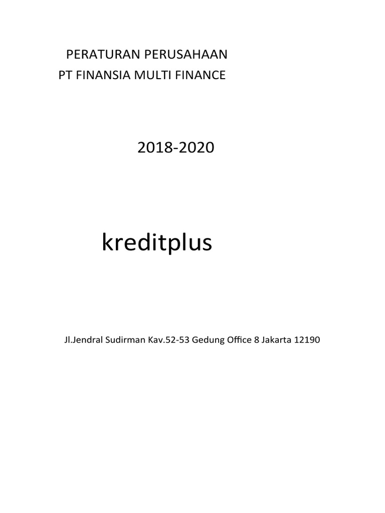 Contoh Peraturan Perusahaan Dan SOP Kantor | PDF