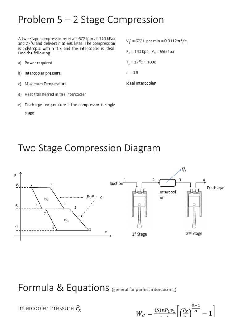 (x4) Problem 5 - 9 Multi Stage Compression | PDF | Applied And ...