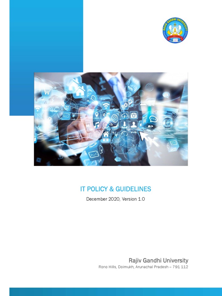 It Policy & Guidelines: Rajiv Gandhi University | PDF | Computer ...