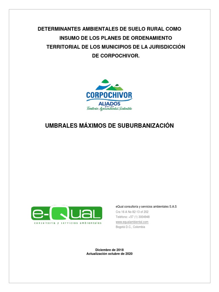 Zonificación Umbral Máximo | PDF | La expansión urbana | Colombia