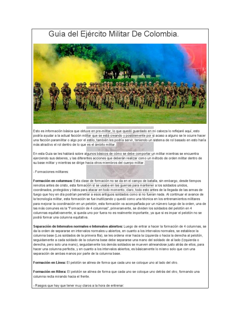 Guía integral sobre formaciones militares, órdenes y comportamiento en ...