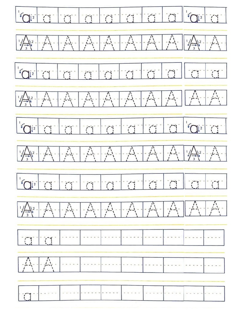 Letter A Practice Writing | PDF