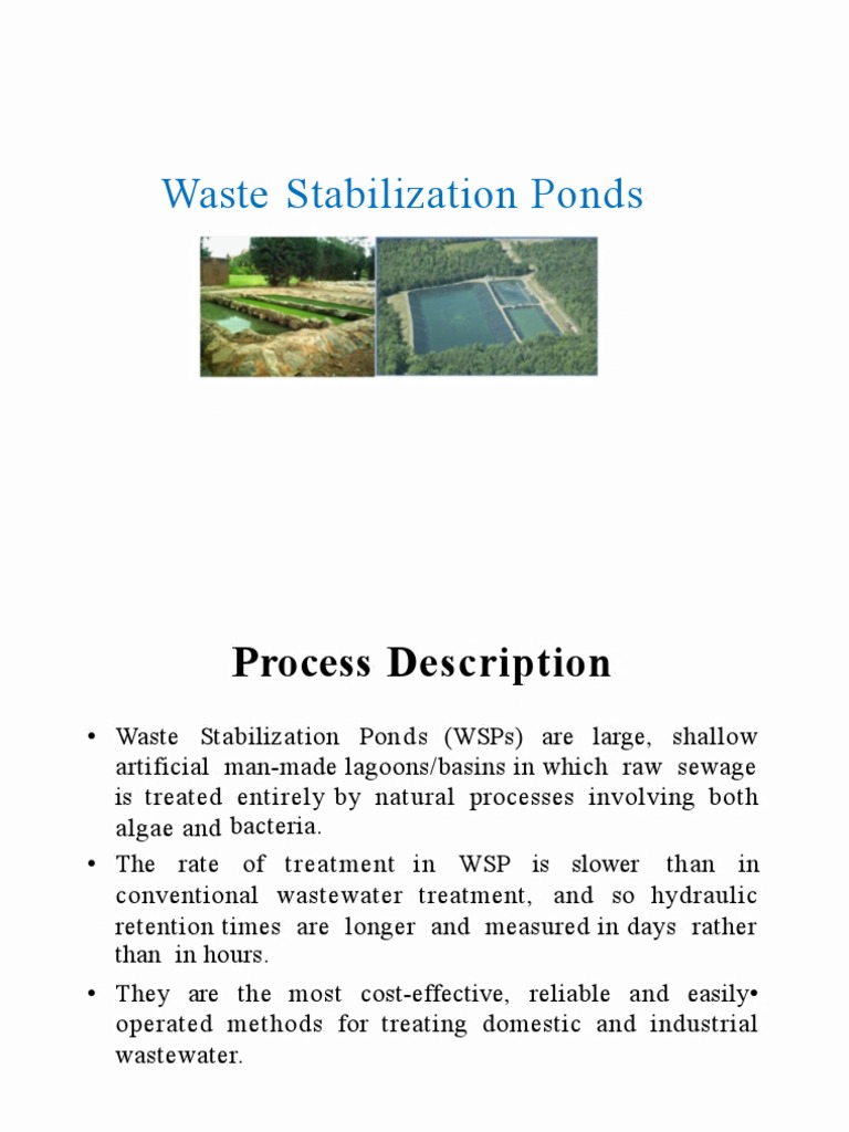 Stabilization Ponds | PDF | Sewage Treatment | Chemical Engineering