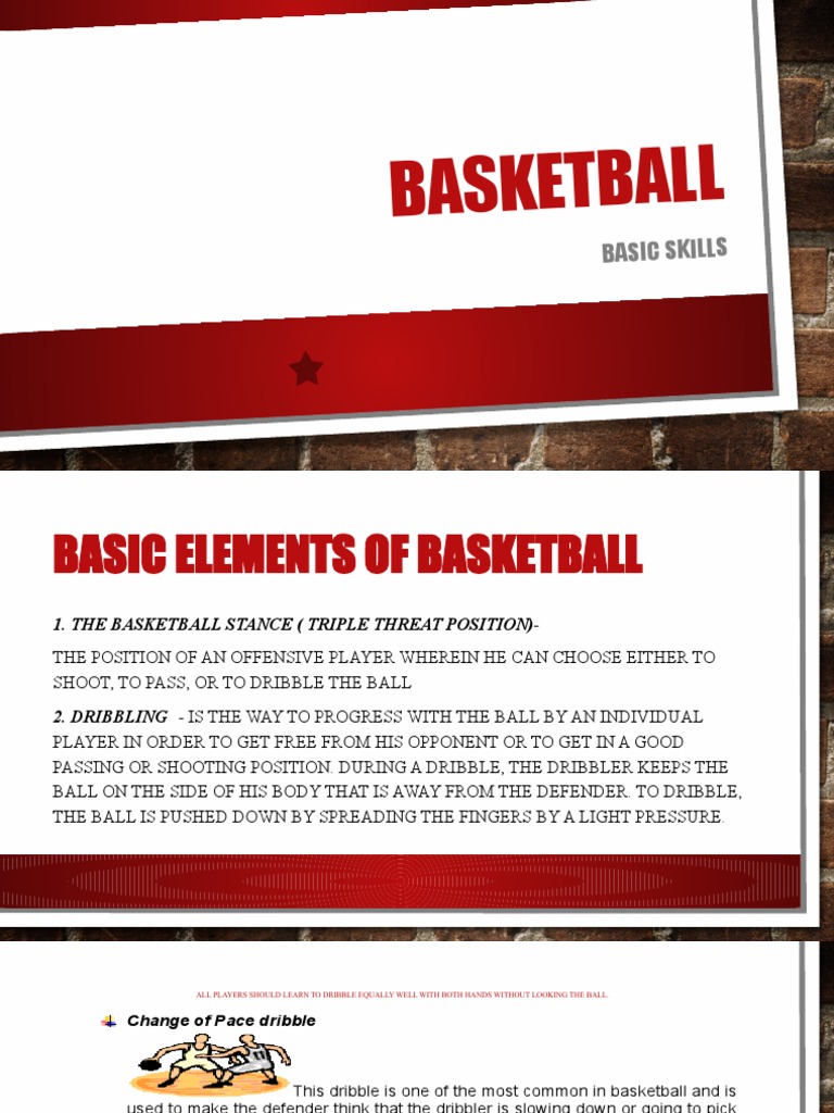 Basketball Basic Skills Overview | PDF | Team Sports | Sports