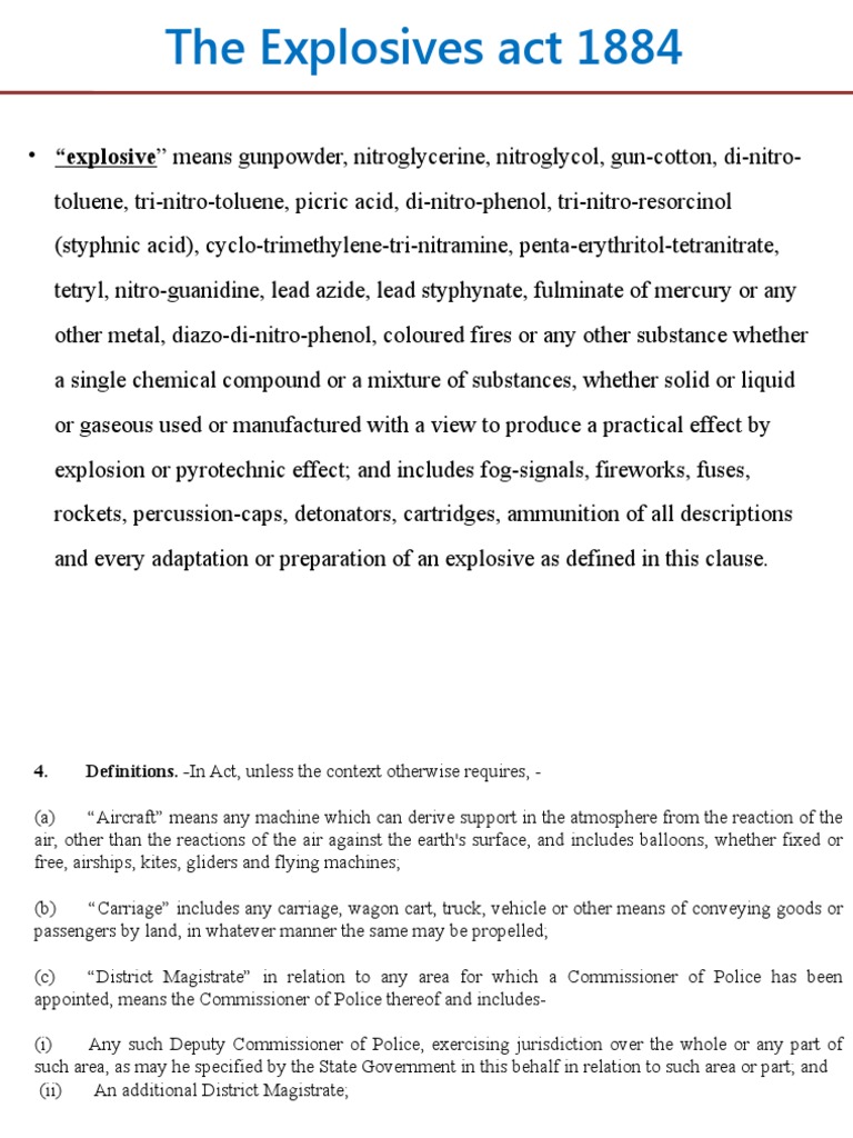 Explosives Act | Download Free PDF | License | Justice