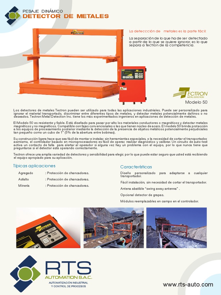Detector de Metales Tectron Modelo 50 | PDF | Rieles | Electricidad