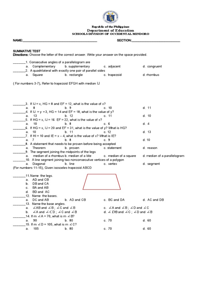 Summative Theorem | PDF | Euclidean Plane Geometry | Classical Geometry