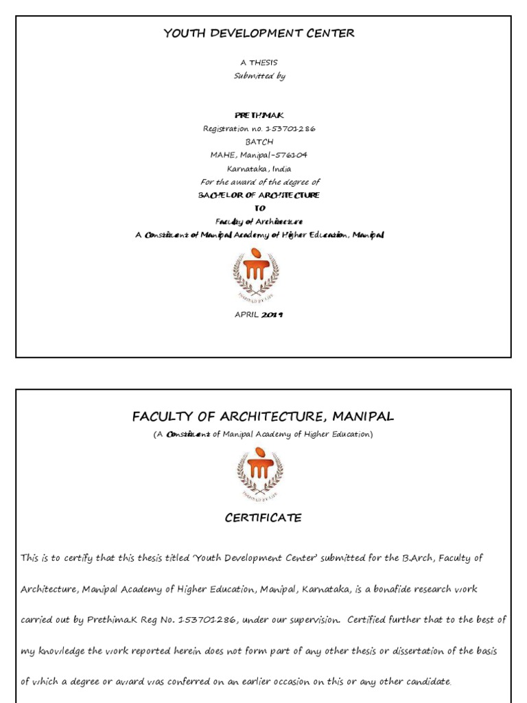 Youth Development Center: A Thesis Submitted by | PDF | Agriculture | Water