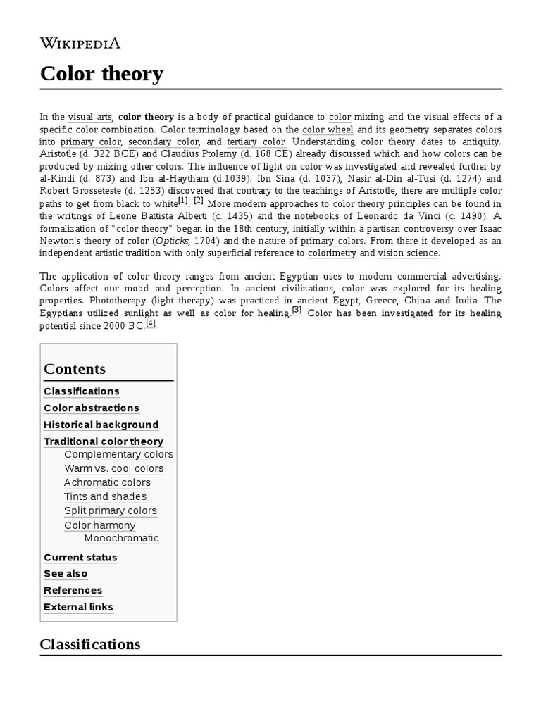 Color Theory | PDF | Color | Vision