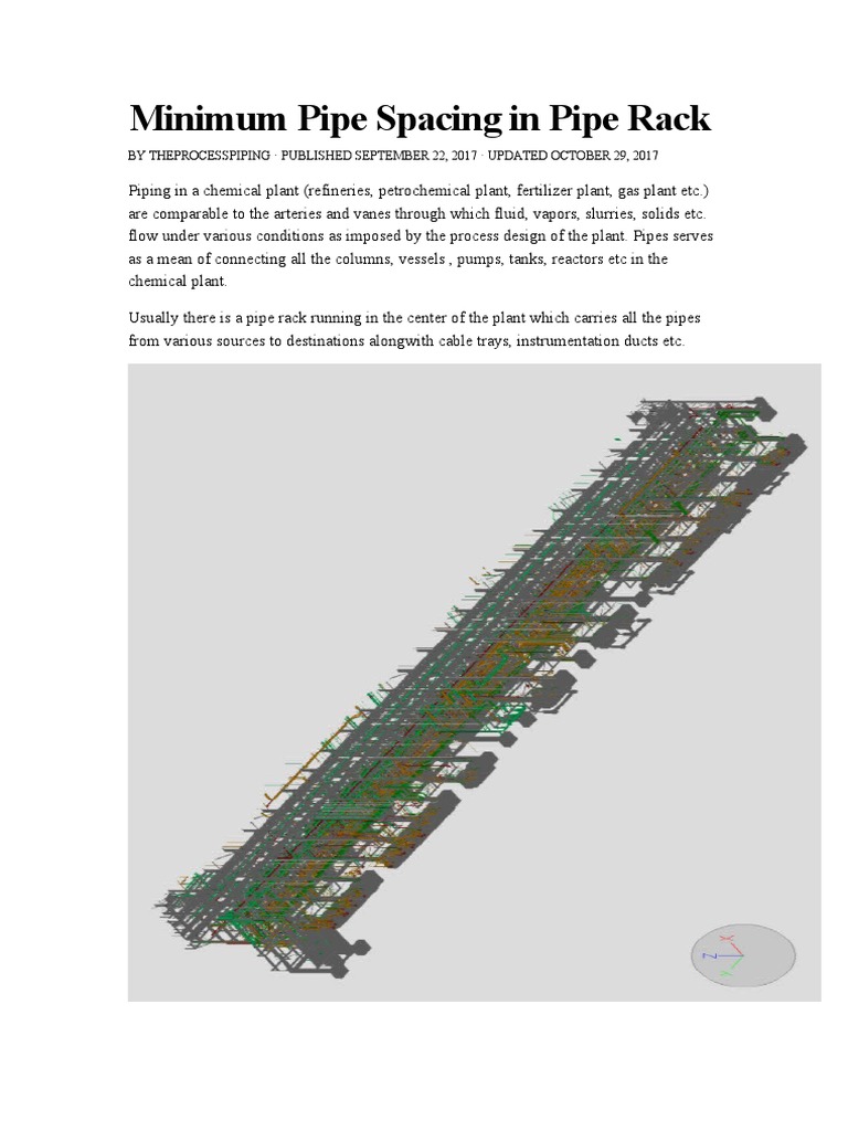 Min Spacing in Between Pipes On Piperack | PDF | Pipe (Fluid Conveyance) | Thermal Insulation
