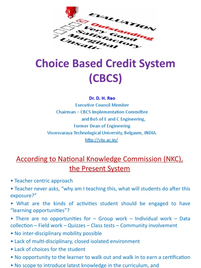 Choice Based Credit System (CBCS) | PDF | Learning | Cognition