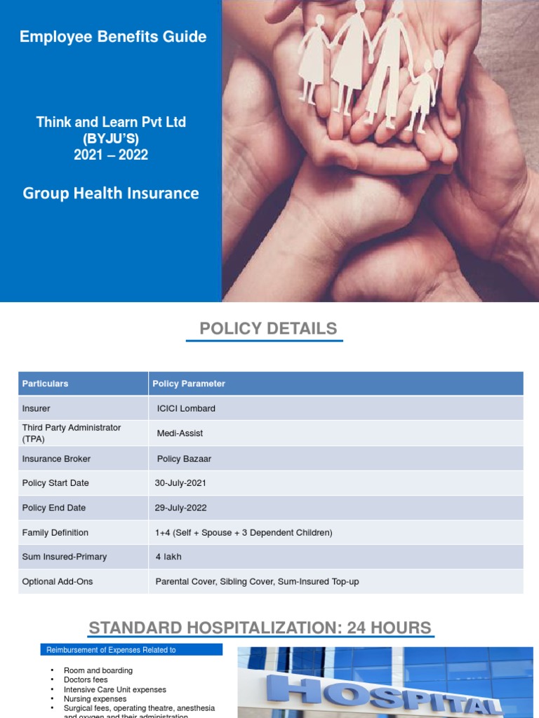 Group Health Insurance - Policy Overview | PDF | Hospital | Therapy