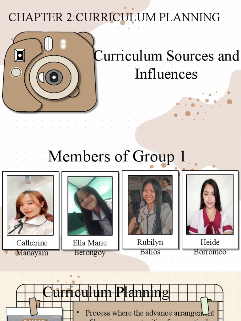 Chapter 2:curriculum Planning: Curriculum Sources and Influences | PDF ...