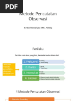 Teknik Observasi: Time dan Event Sampling | PDF