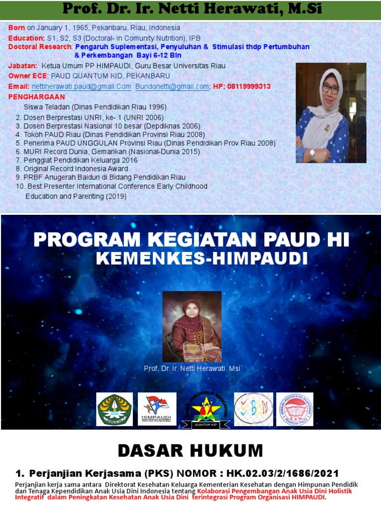 Gambaran Program Paud Hi Kemenkes & Resume Rencana Aksi | PDF