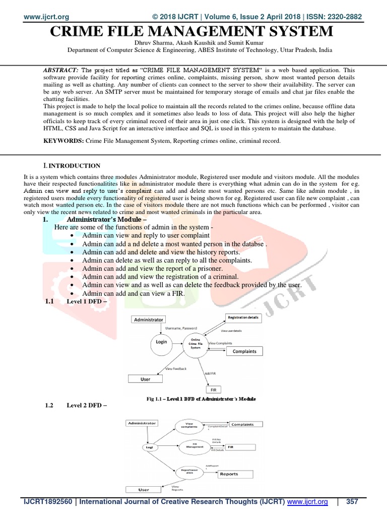 Crime File Management System | PDF | Online And Offline | Internet & Web