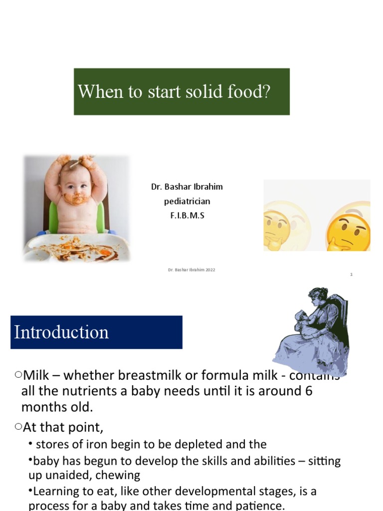 Safe Introduction of Solid Foods | PDF | Foods | Allergy