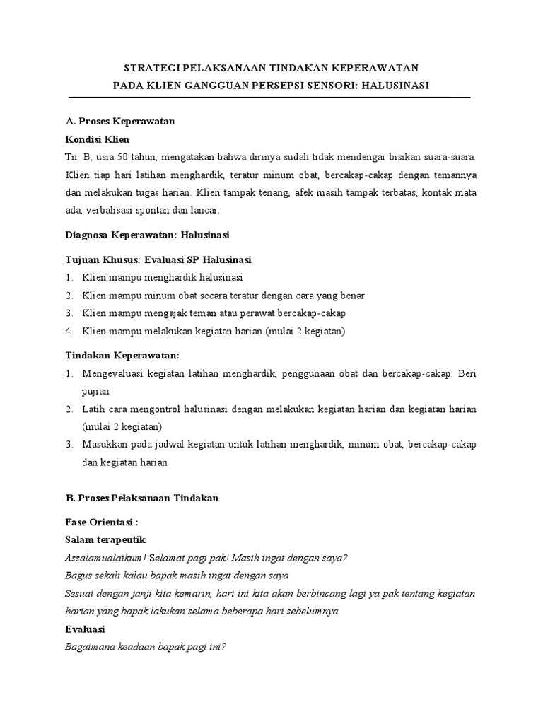 Evaluasi SP Halu | PDF